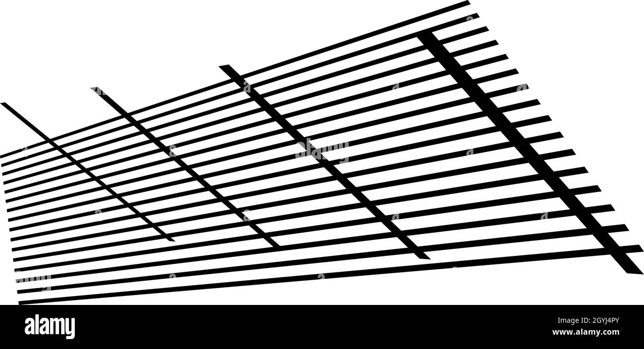 3d spatial grid, mesh, grating and lattice abstract geometric shape ...