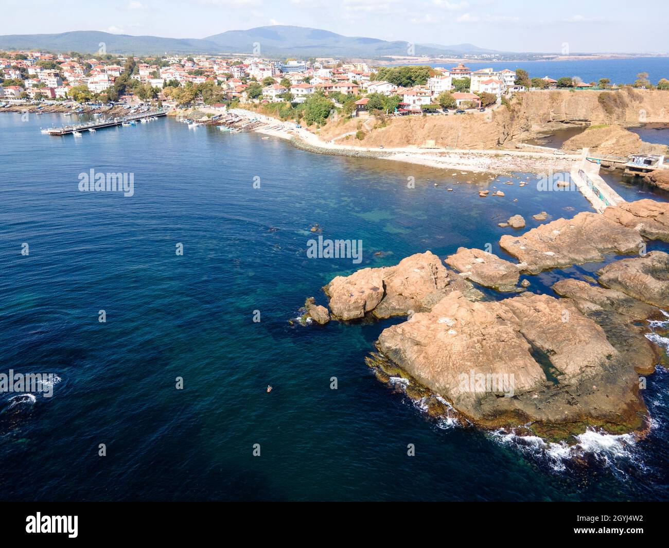 Aerial view of town of Ahtopol, Burgas Region, Bulgaria Stock Photo - Alamy