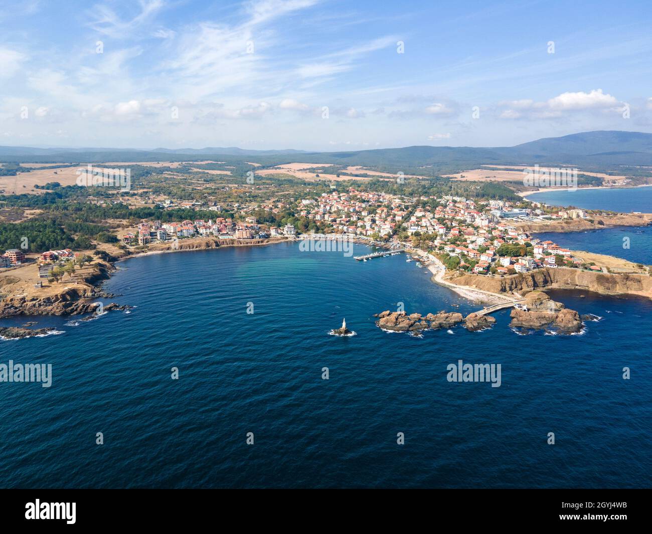 Aerial view of town of Ahtopol, Burgas Region, Bulgaria Stock Photo - Alamy