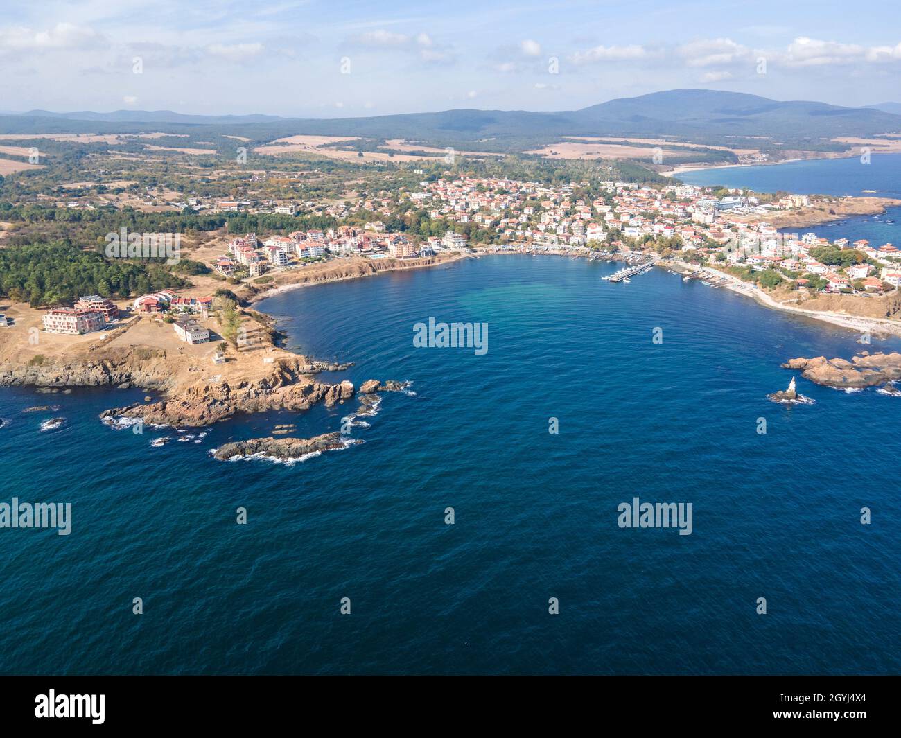 Aerial view of town of Ahtopol, Burgas Region, Bulgaria Stock Photo - Alamy