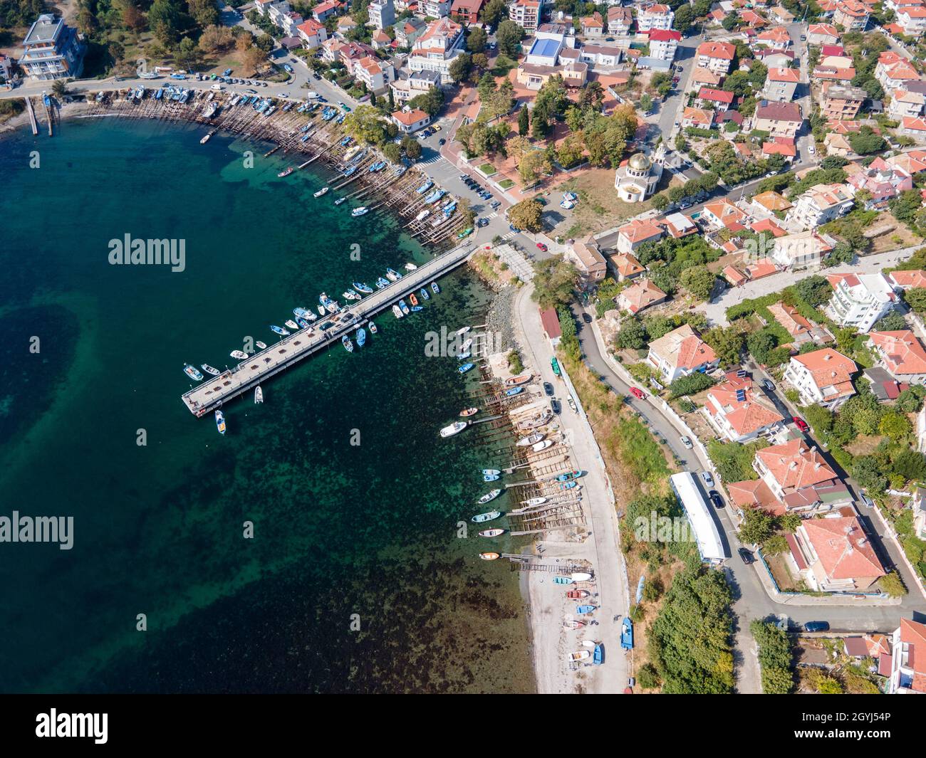 Aerial view of town of Ahtopol, Burgas Region, Bulgaria Stock Photo - Alamy
