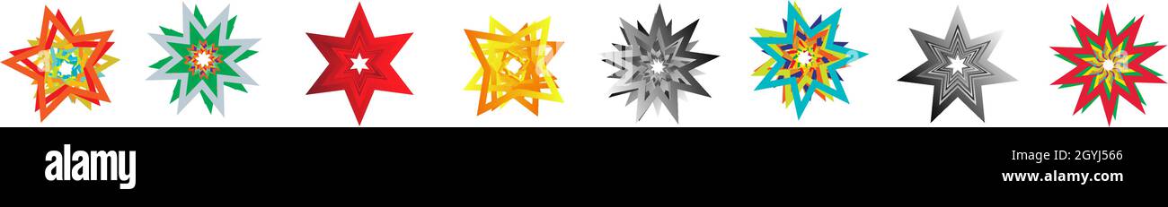 Star, starlet shape, element vector - stock vector illustration, clip ...