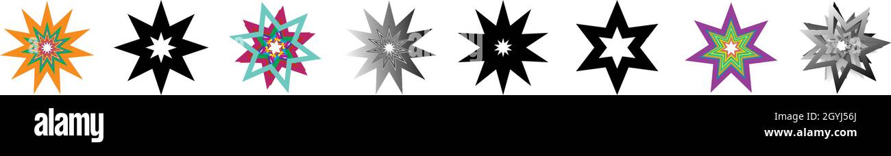 Star, starlet shape, element vector - stock vector illustration, clip ...