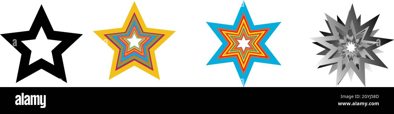 Star, starlet shape, element vector - stock vector illustration, clip ...