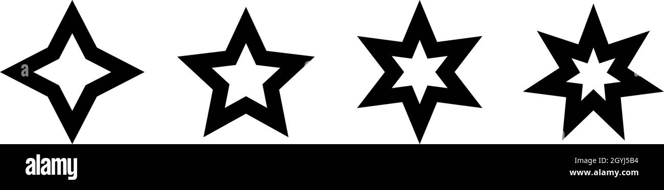 Star, starlet shape, element vector - stock vector illustration, clip ...