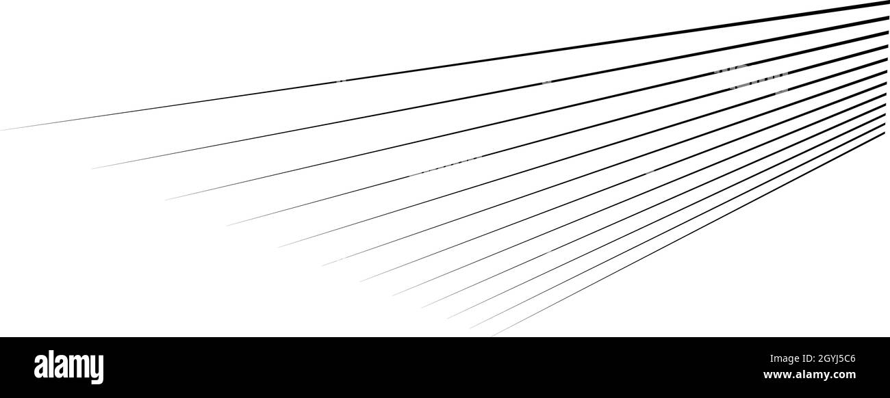 3D straight, parallel dynamic irregular lines, stripes element. Action ...