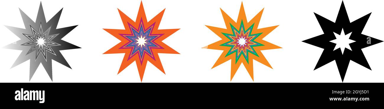 Star, starlet shape, element vector - stock vector illustration, clip ...