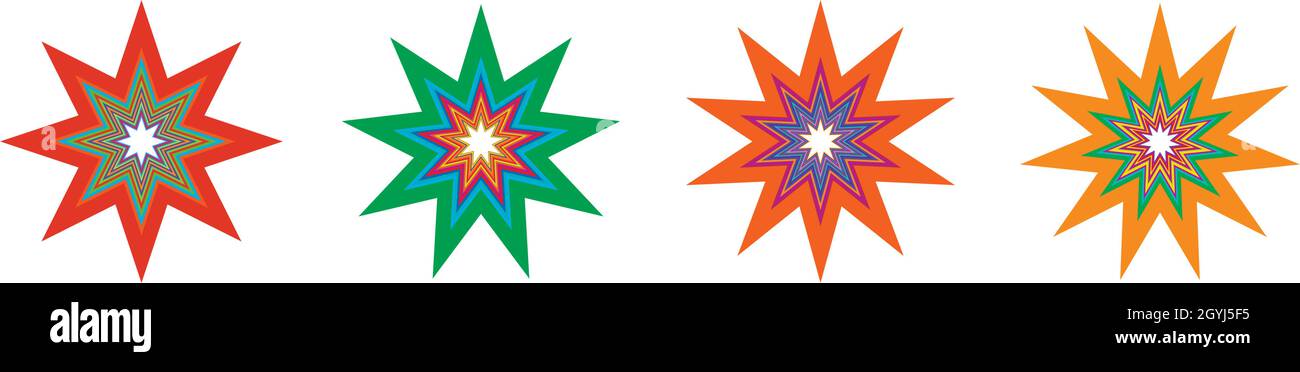 Star, starlet shape, element vector - stock vector illustration, clip ...