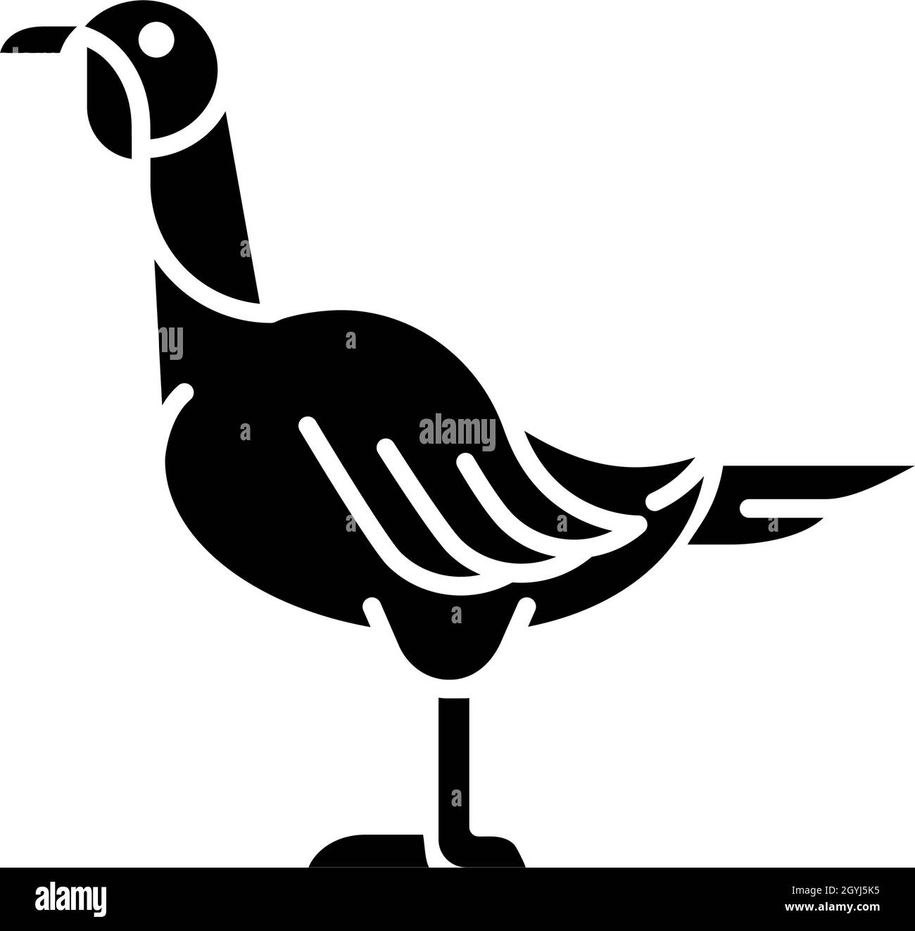 Female turkey black glyph icon Stock Vector Image & Art - Alamy