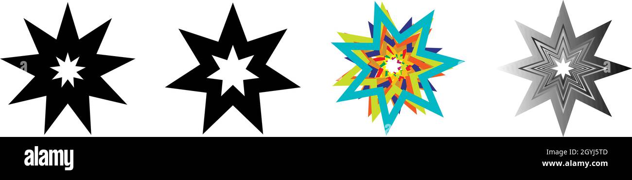 Star, starlet shape, element vector - stock vector illustration, clip ...