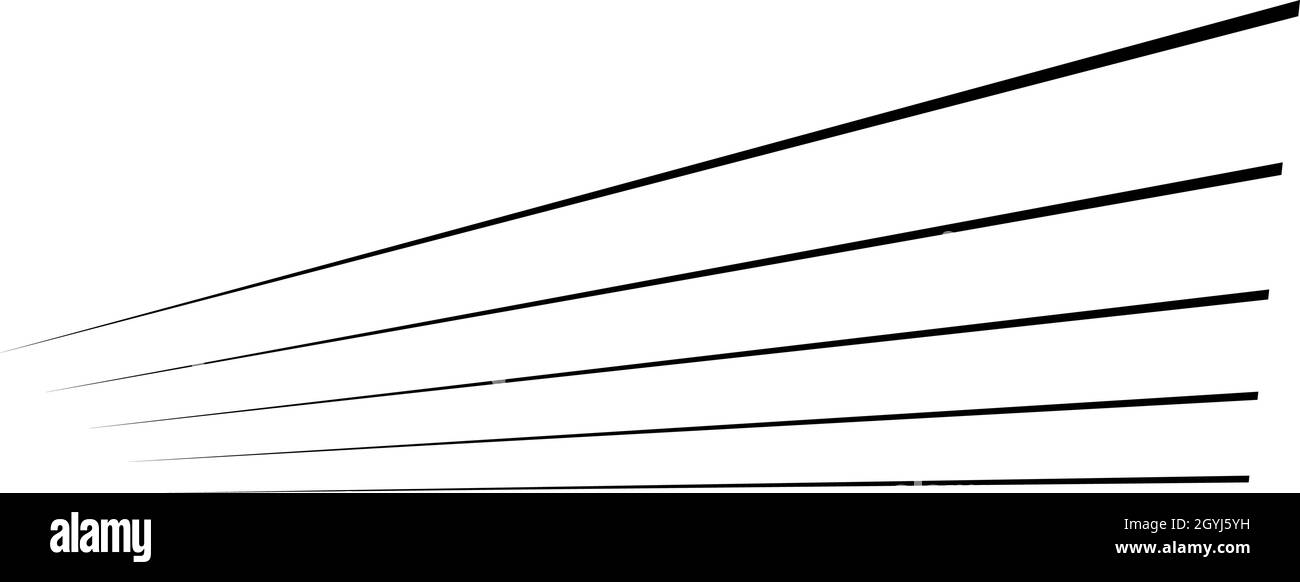 3D straight, parallel dynamic irregular lines, stripes element. Action ...