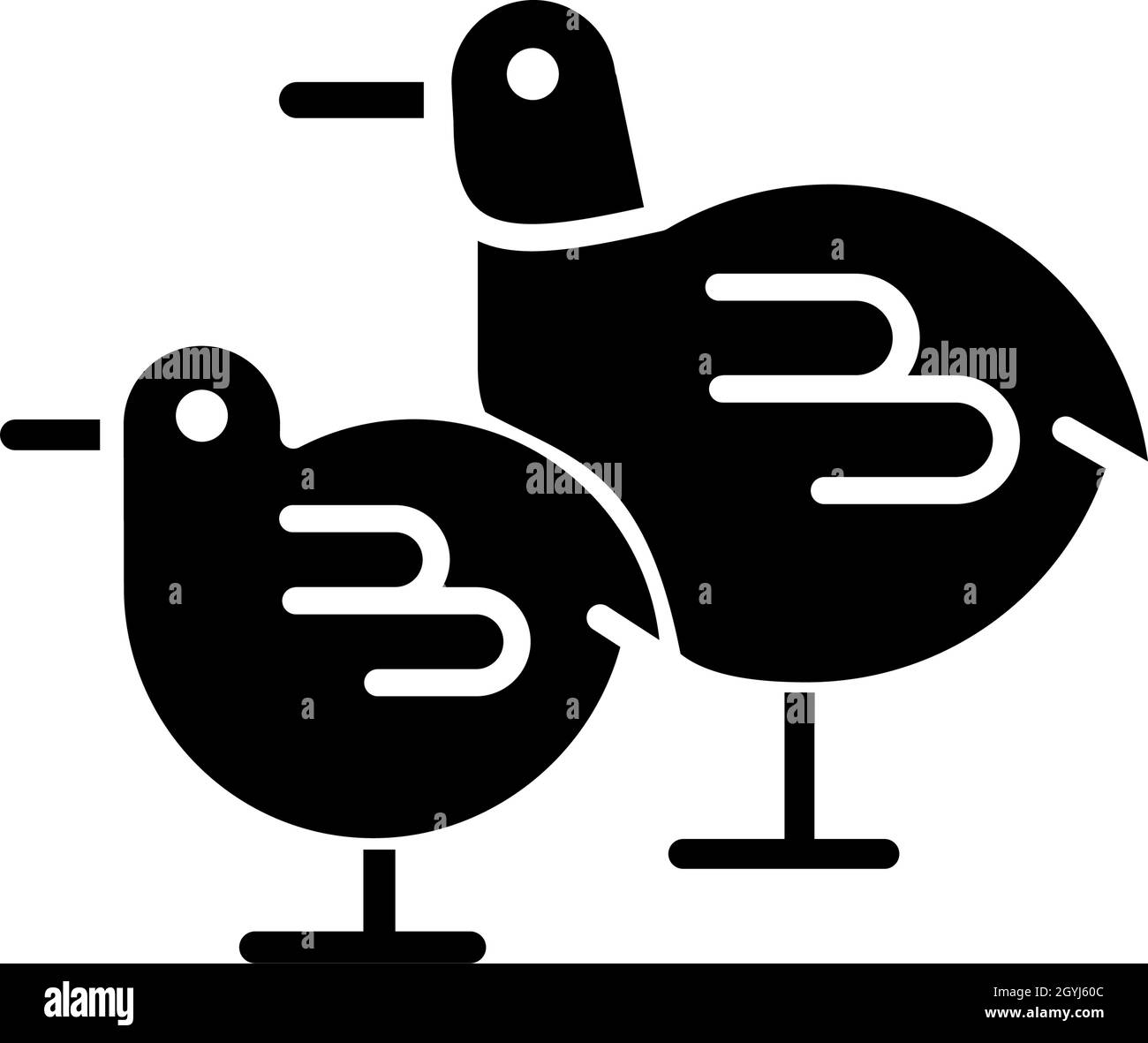 Chicks black glyph icon Stock Vector Image & Art - Alamy