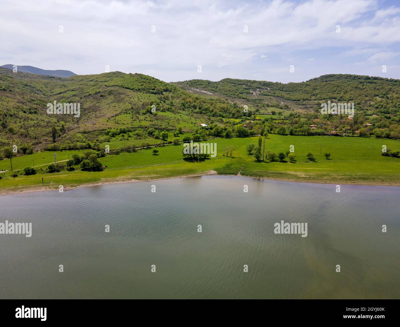 Amazing Aerial view of Studen Kladenets Reservoir, Kardzhali Region ...