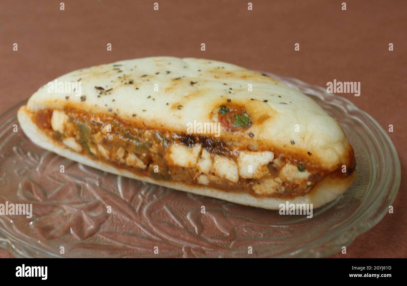 Stuffed Paneer Kulcha Stock Photo - Alamy