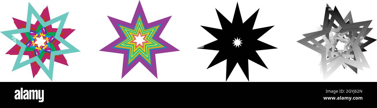 Star, starlet shape, element vector - stock vector illustration, clip ...