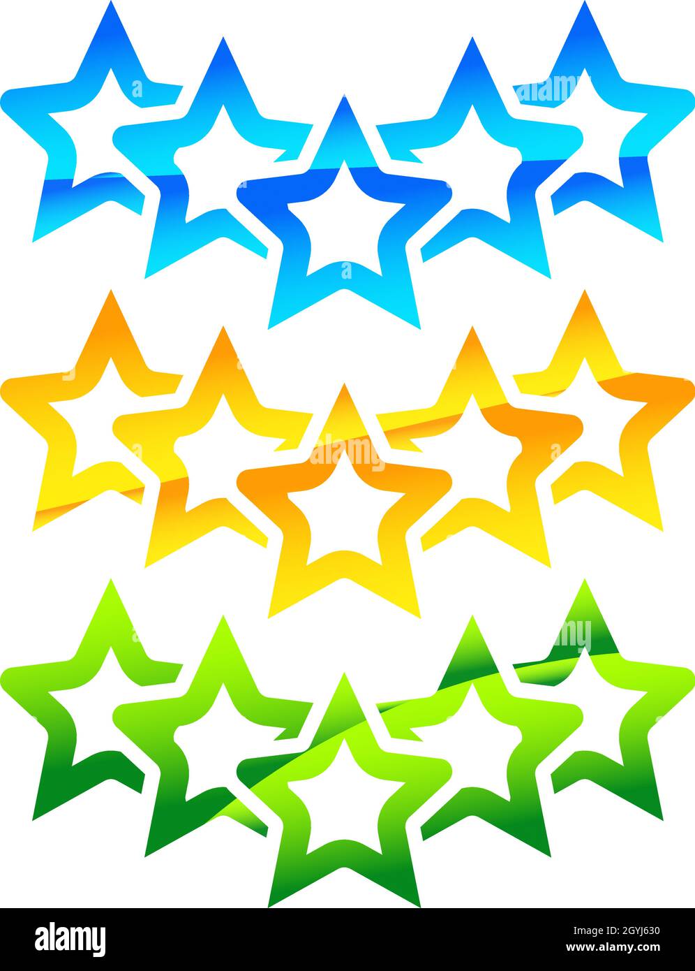 Star rating element. Reward, quality level, user satisfaction, ranking ...