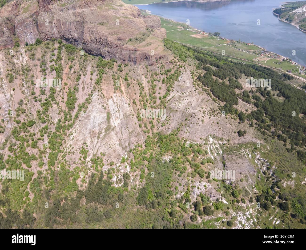 Amazing Aerial view of Studen Kladenets Reservoir, Kardzhali Region ...