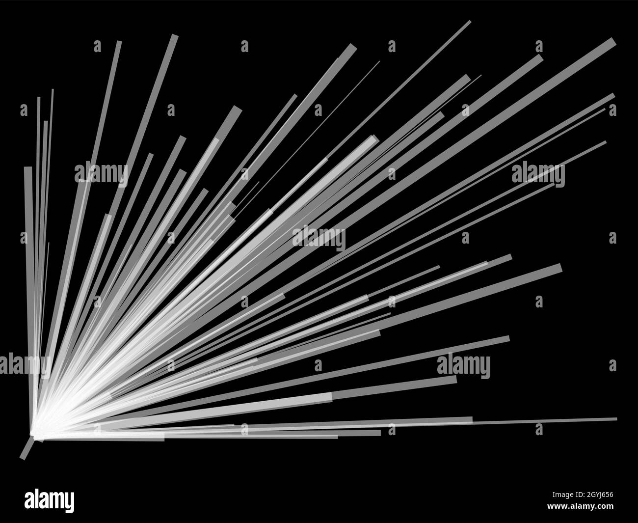 Radial Radiating Dynamic Lines Abstract Explosion Burst Rays Beams Monochrome Starburst