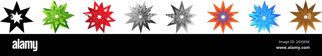 Star, starlet shape, element vector - stock vector illustration, clip ...