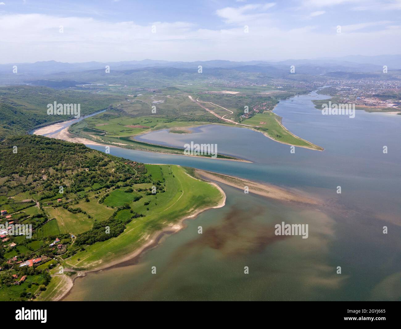 Amazing Aerial view of Studen Kladenets Reservoir, Kardzhali Region ...