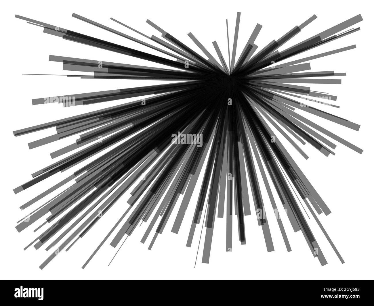 Radial Radiating Dynamic Lines Abstract Explosion Burst Rays Beams Monochrome Starburst