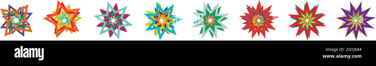 Star, starlet shape, element vector - stock vector illustration, clip ...