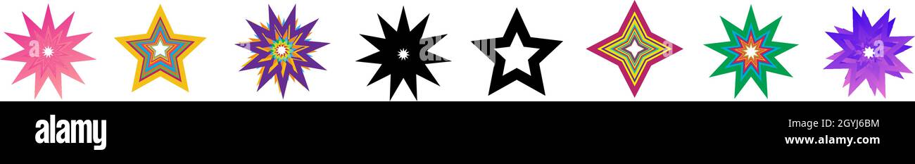 Star, starlet shape, element vector - stock vector illustration, clip ...