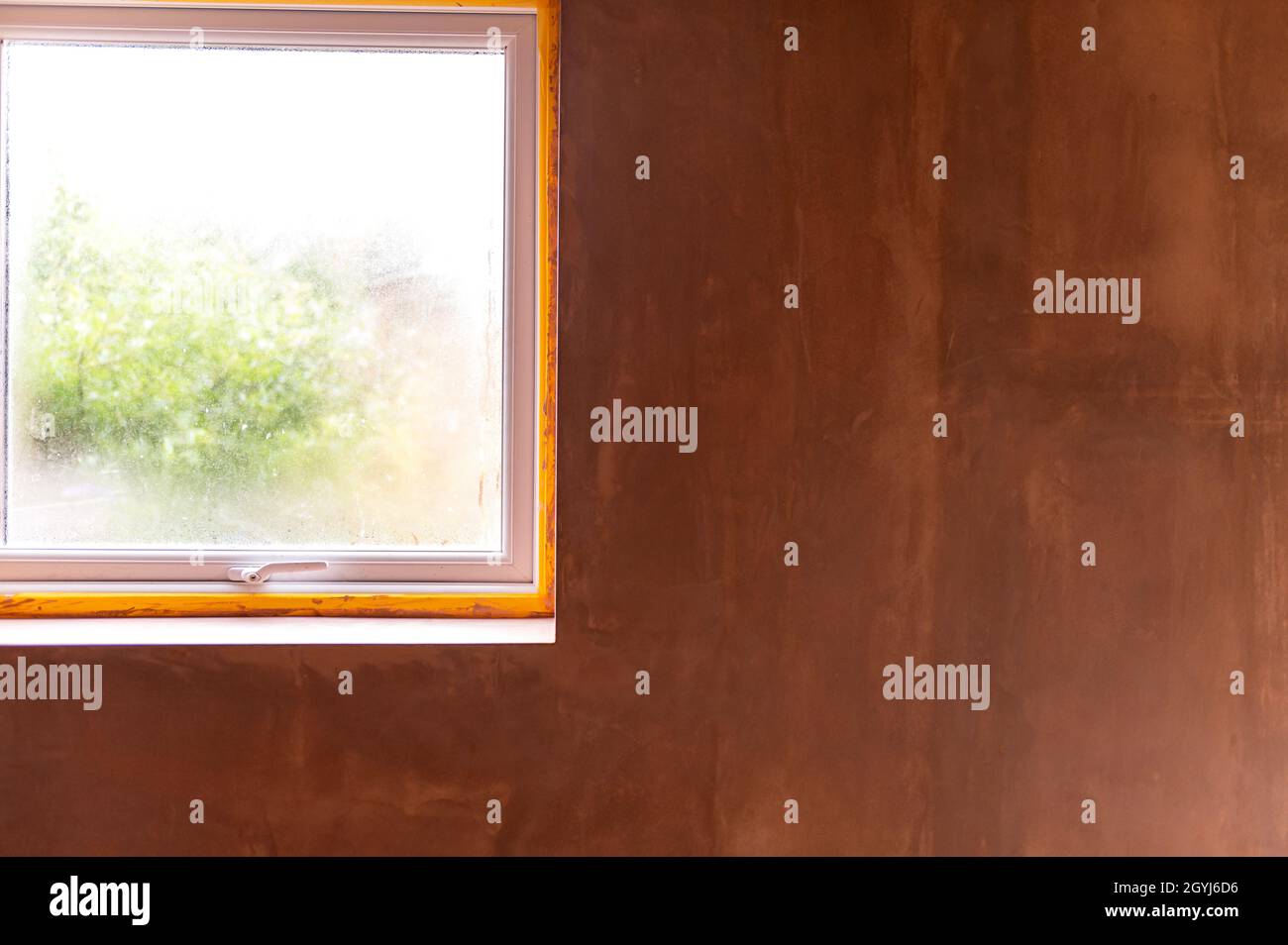 Freshly Plastered Walls in Room Stock Photo - Alamy