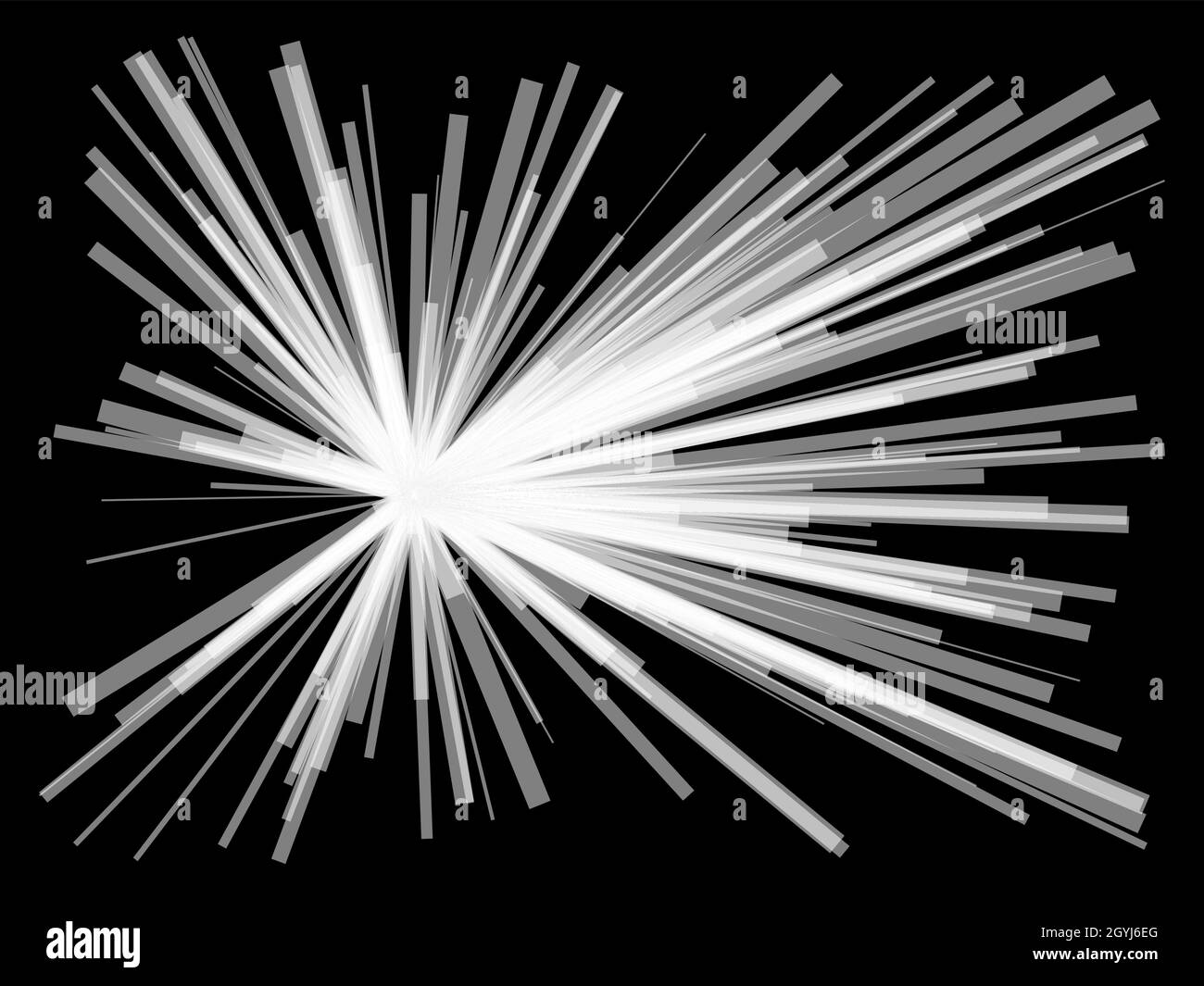 Radial Radiating Dynamic Lines Abstract Explosion Burst Rays Beams Monochrome Starburst