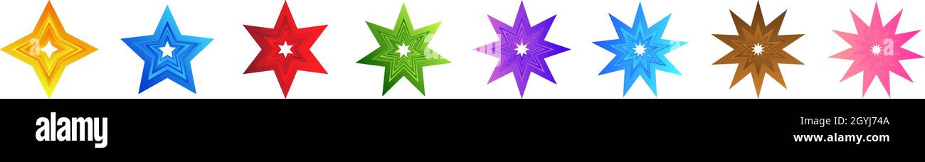 Star, starlet shape, element vector - stock vector illustration, clip ...