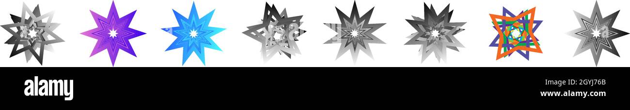 Star, starlet shape, element vector - stock vector illustration, clip ...