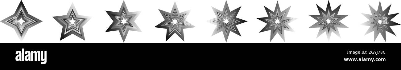 Star, starlet shape, element vector - stock vector illustration, clip ...