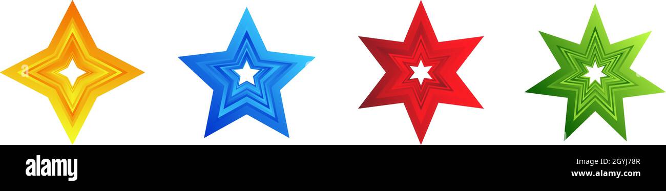 Star, starlet shape, element vector - stock vector illustration, clip ...