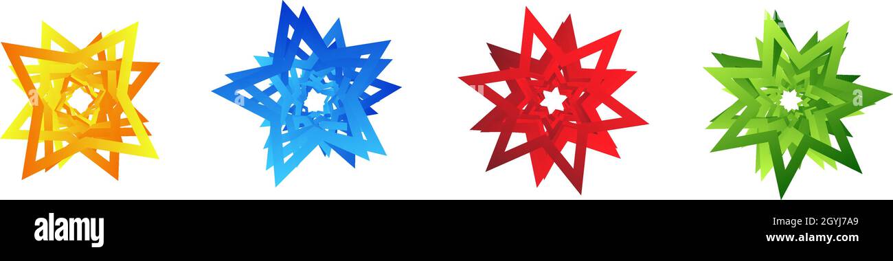 Star, starlet shape, element vector - stock vector illustration, clip ...