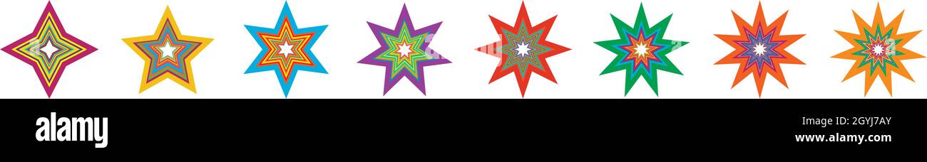 Star, starlet shape, element vector - stock vector illustration, clip ...