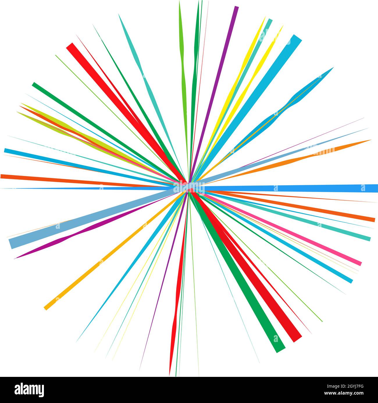 Radial, radiating lines, stripes abstract circular element. Rays, beams ...