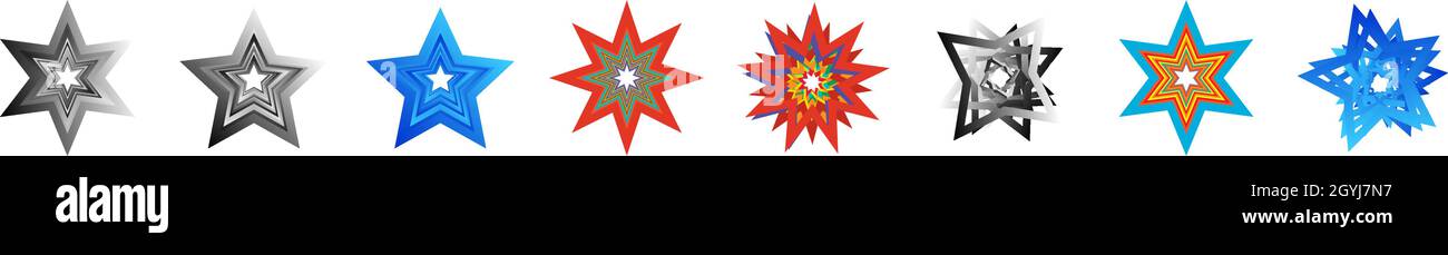 Star, starlet shape, element vector - stock vector illustration, clip ...