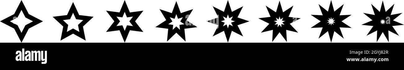 Star, starlet shape, element vector - stock vector illustration, clip ...