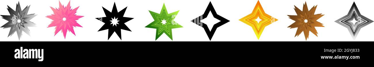 Star, starlet shape, element vector - stock vector illustration, clip ...