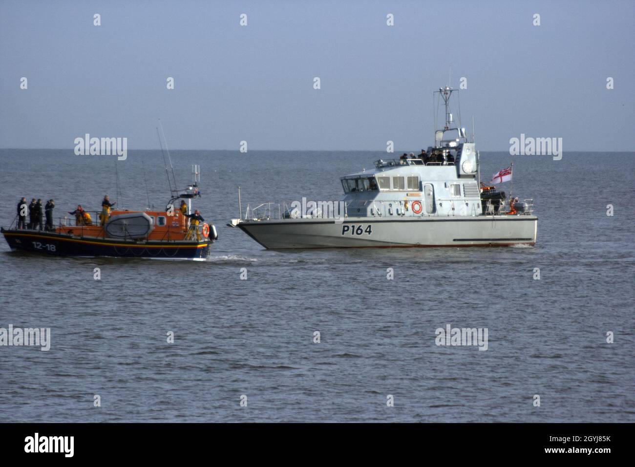 RN training vessel HMS Explorer on an exercise with Scarborough ...