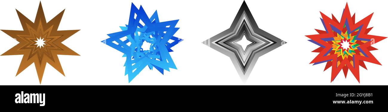 Star, starlet shape, element vector - stock vector illustration, clip ...