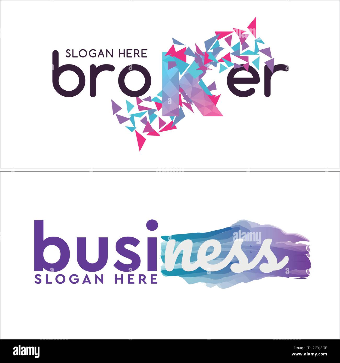 Colorful abstract initial letter icon logo design Stock Vector Image ...