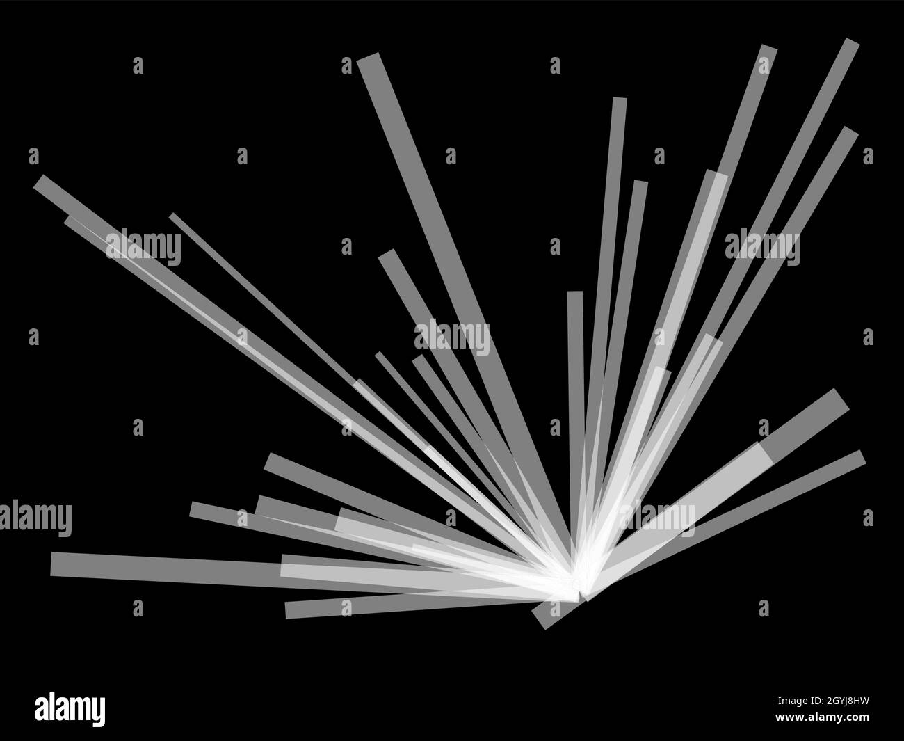 Radial Radiating Dynamic Lines Abstract Explosion Burst Rays Beams Monochrome Starburst