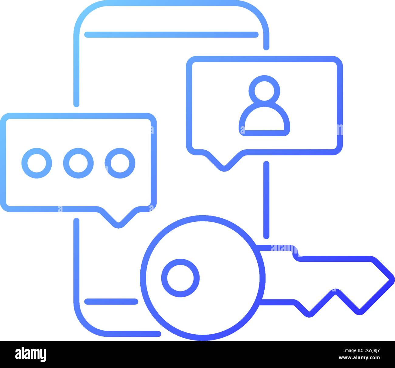 Social Media Password Gradient Linear Vector Icon Stock Vector Image And Art Alamy