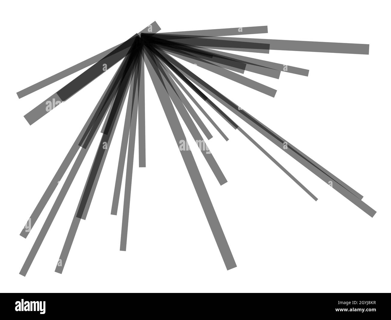 Radial Radiating Dynamic Lines Abstract Explosion Burst Rays Beams Monochrome Starburst