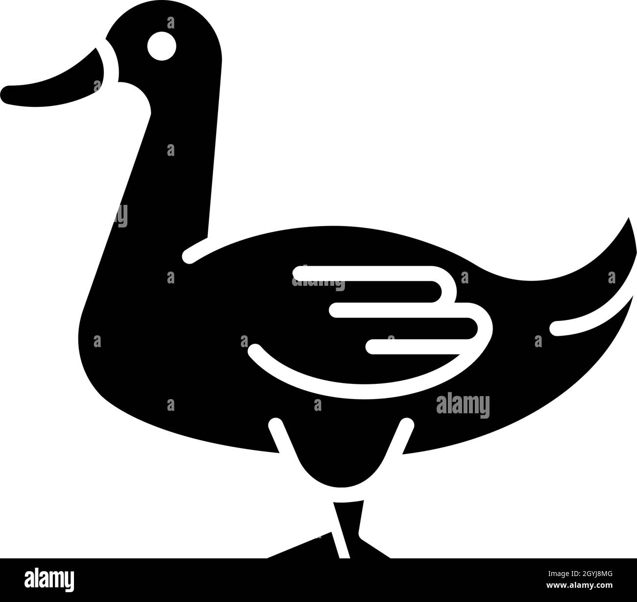 Domestic duck black glyph icon Stock Vector Image & Art - Alamy
