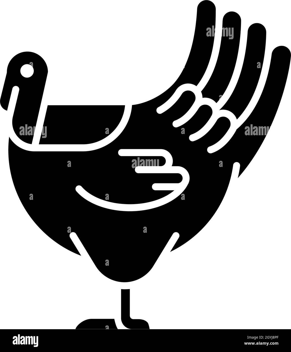 Male turkey black glyph icon Stock Vector Image & Art - Alamy