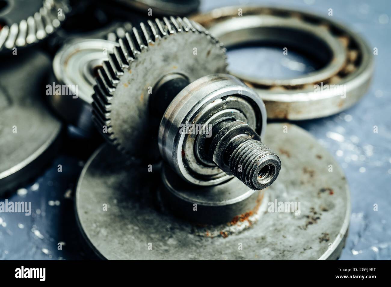 Gears from an old industrial machine Stock Photo - Alamy