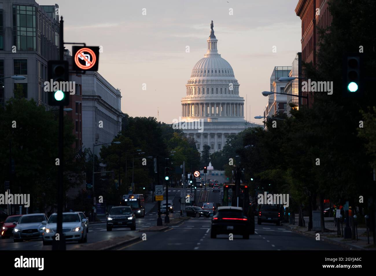 08 October 2021- Washington DC- This is the United States Capitol, seen ...