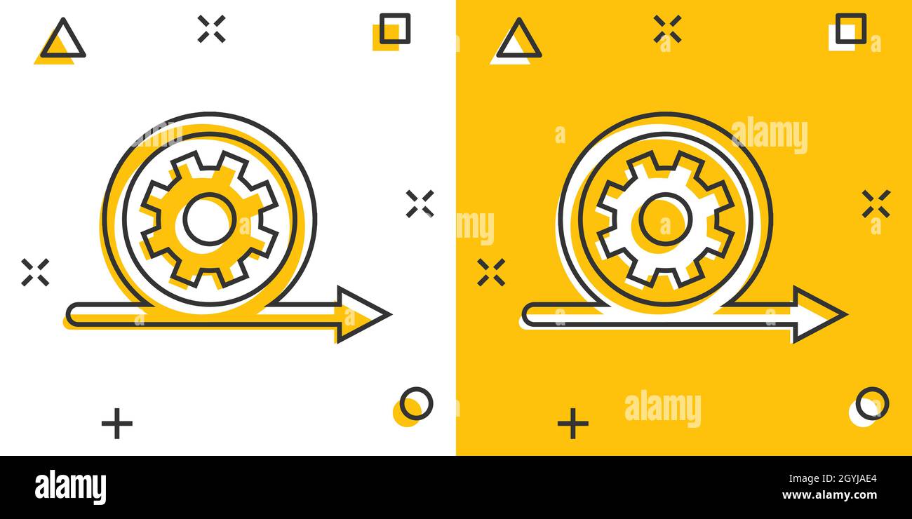Agile icon in comic style. Flexible cartoon vector illustration on ...